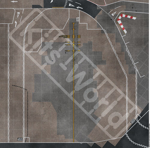 Kits World B144-516 London Heathrow Diorama Self-Adhesive Matt Vinyl Model Airfield Base (675mm x 675mm)