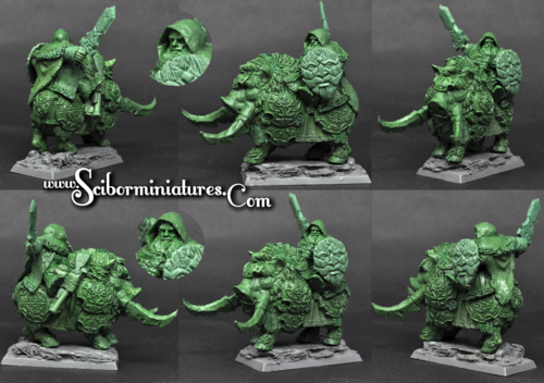 Scibor Monstrous Miniatures 28FM0457 Dwarf Ranger on Boar