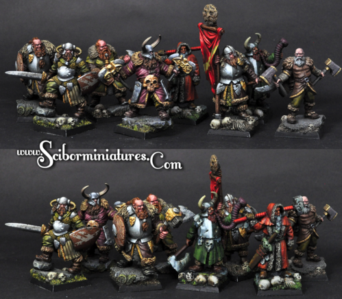 Scibor Monstrous Miniatures 28FM0452 Vikings Crew set2 8 miniatures 8