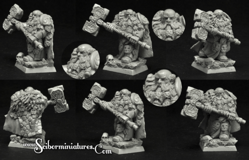 Scibor Monstrous Miniatures 28FM0333 Dwar Lord Ebren