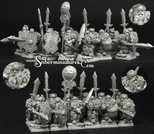 Scibor Monstrous Miniatures 28FM0331 Dwarves Dragon Guard 12 miniatures 12
