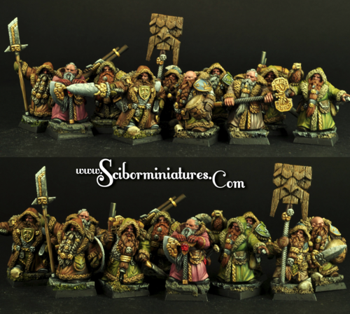 Scibor Monstrous Miniatures 28FM0330 Ice Stronghold Dwarves 10 miniatures 10