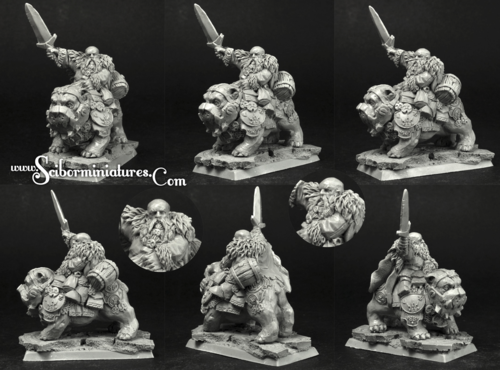 Scibor Monstrous Miniatures 28FM0329 Dwarf on War Dog