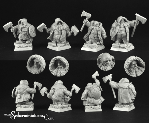 Scibor Monstrous Miniatures 28FM0208 Dwarves Rangers set2 4