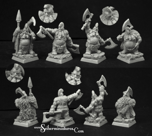 Scibor Monstrous Miniatures 28FM0205 Wild Warriors Dwarves set2 4