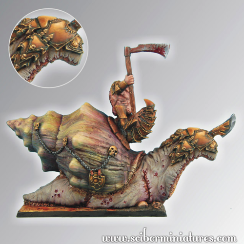 Scibor Monstrous Miniatures 28FM0068 Rotten Lord on Mutant Snail