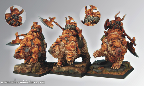 Scibor Monstrous Miniatures 28FM0067 War Bears Worriors set 3