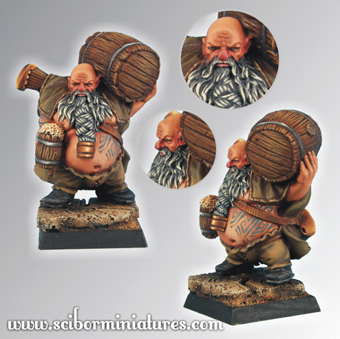 Scibor Monstrous Miniatures 28FM0062 Dwarf Reveller