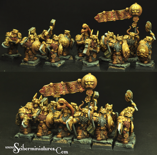 Scibor Monstrous Miniatures 28FM0096 Golden Guard 12 miniatures 12