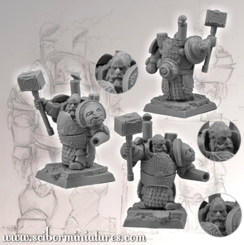 Scibor Monstrous Miniatures 28FM0109 Dwarf Steam Armor #4