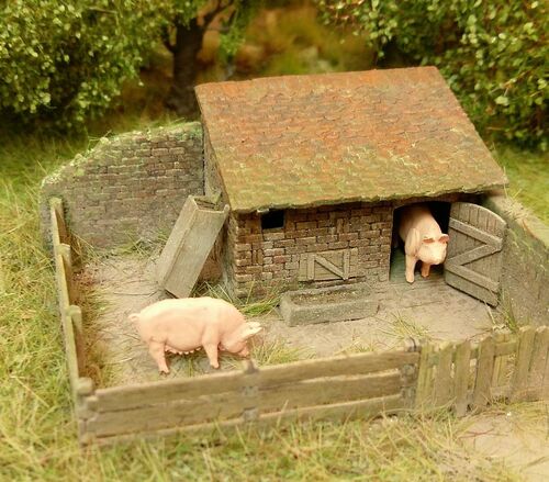 Model scene 91519 Pig house