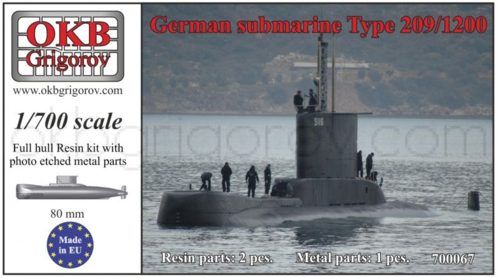 OKB Grigorov N700067 German submarine Type 209/1200