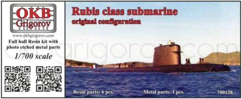OKB Grigorov N700128 Rubis class submarine, original configuration