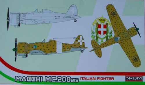 Kora Models 72191 Macchi MC.200bis Saetta Italian fighter prototype