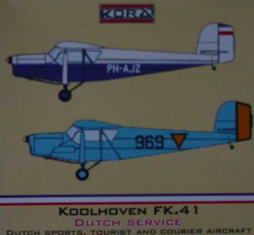 Kora Models 72172 Koolhoven FK.41 Dutch civil & LVA What if