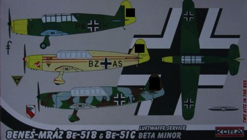 Kora Models 72167 Beneš-Mráz Be-51B & C Luftwaffe-