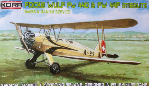Kora Models KPK7245 Focke Wulf Fw 44D and Fw 44F Swiss & Danish service