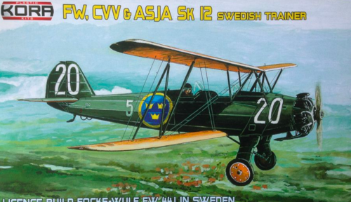 Kora Models KPK7240 Focke Wulf Fw, CVV & ASJA SK 12 Swedish trainer