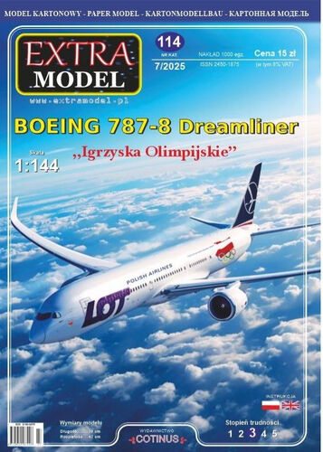 NEW! Extra Model 114 Boeing 787-8 Dreamliner (Igrzyska Olimpijskie)