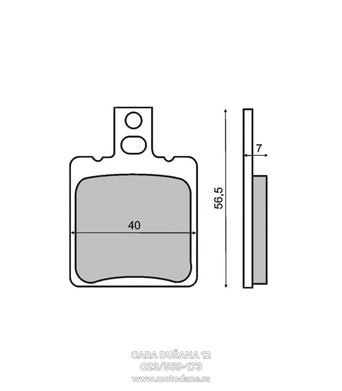 Disk pločice RMS Gilera NRG 250cc Aprilia 125/150cc ( ORGANIC )