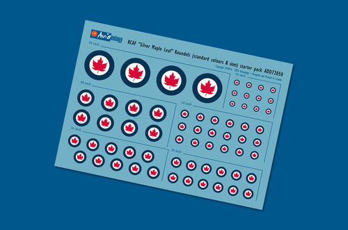 Aviaeology ADD72C050 RCAF Silver Maple Leaf Roundels