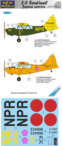 NEW! LF Models C48231 Stinson L-5 Sentinel - Japanese Service