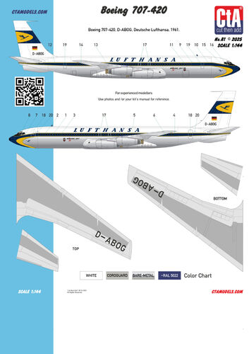 NEW! CtA Cut then Add 081 Boeing 707-420 - Lufthansa