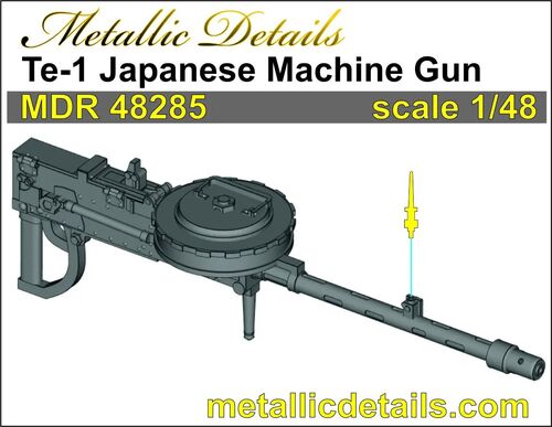 NEW! Metallic Details MDR48285 Te-1 Japanese Machine Gun (3D-Printed)