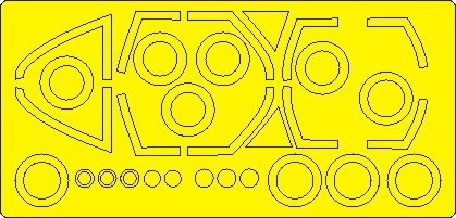 NEW! New Ware AM1373 Saab JAS-39 D Gripen - BASIC Kabuki Masks (for Italeri 2664 and Mistercraft G200 Kits)