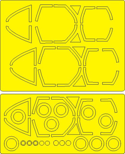 NEW! New Ware AM1374 Saab JAS-39 D Gripen - ADVANCED Kabuki Masks (for Italeri 2664 and Mistercraft G200 Kits)