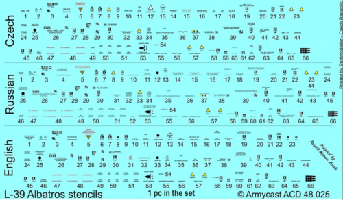 Armycast ACD48025 L-39 C/ZO/ZA - Czech, Russian and English Stencils