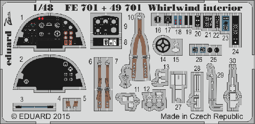Eduard FE701 Whirlwind interior S.A. (Trumpeter 02890)