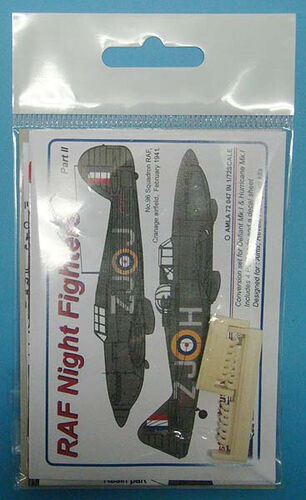 AML A72047 RAF Night Fighters Part II - Hurricane Mk.I & Defiant Mk.I Conversion Set (for Airfix, Revell and Hasegawa kits)