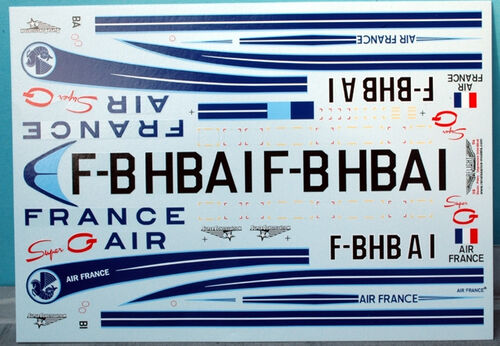 R-Flight RF72001 Lockheed L1049 Super Constellation - Air France Decals Set (for Heller Kits)