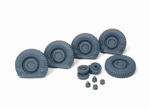 Pimp My Miniatures AFVs35-097 US Jeep Willys road wheels flat tires set (4 pcs)