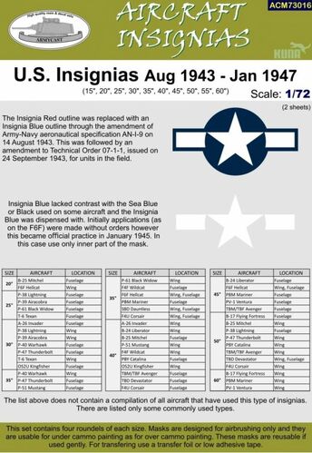 Armycast ACM73016 U.S. Insignias August 1943 - January 1947