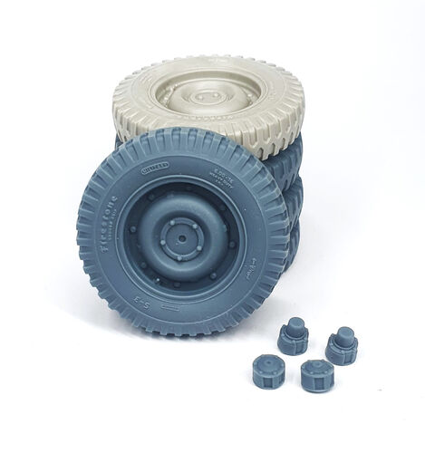 Pimp My Miniatures 16s-004 4x4 MB Utility Truck (Jeep Willys) wheels set with spare (weighted)