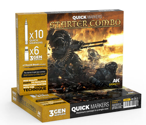 NEW! AK-Interactive AKMQ111 Starter Combo Quick Markers and 3GEN Set