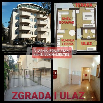 LUX,apartmanski opremljen,44m2,Bul.Oslobođenja 239
