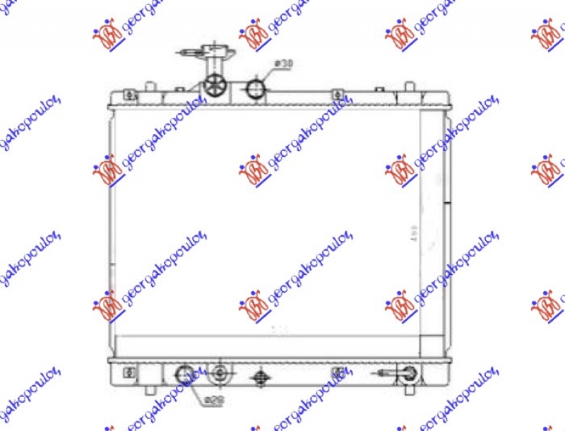 HLADNJAK MOTORA 1.2 BENZIN / 1.3 DDiS DIZEL (AUTO) (400x530x16) (MADJARSKA) (KOYO)