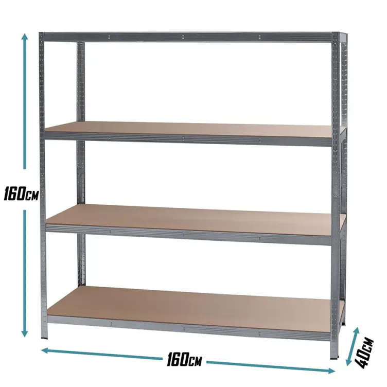 SuperHome 160x160x40cm 4x175kg Metalna Montažna Polica