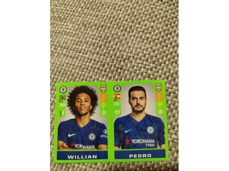 Willian - Pedro 2020 Panini FIFA Golden World Chelsea