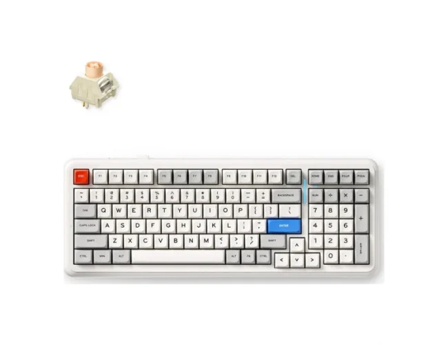 Mchose K99 V2 bežična mehanička gejmerska tastatura retro bela