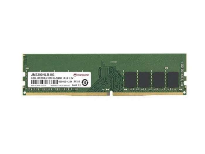 Memorija TRANSCEND 8GB/DIMM/DDR4/3200MHz/CL22/crna