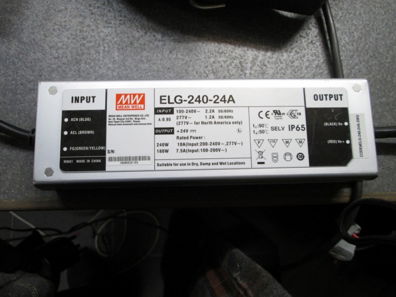 LED napajanje 240W 24V ELG IP67 Mean Well