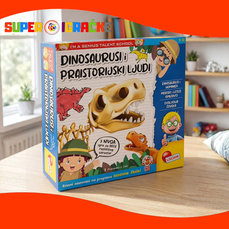 MALI GENIJE EDUKATIVNI SET - DINOSAURUSI I PRIMATI