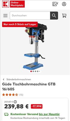 Stona bušilica Gude orginal nemačka GTB 16 605