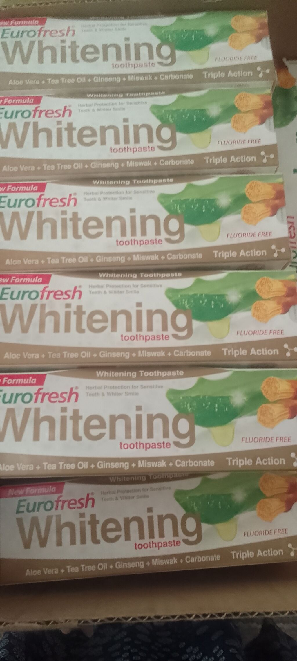 Eurofresh Whitening – biljna pasta za zube bez fluora - Beljenje zuba