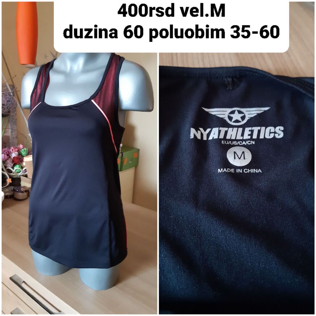 Sportski top/majica bez rukava NYATHLETICS, veličina M. - Materijal