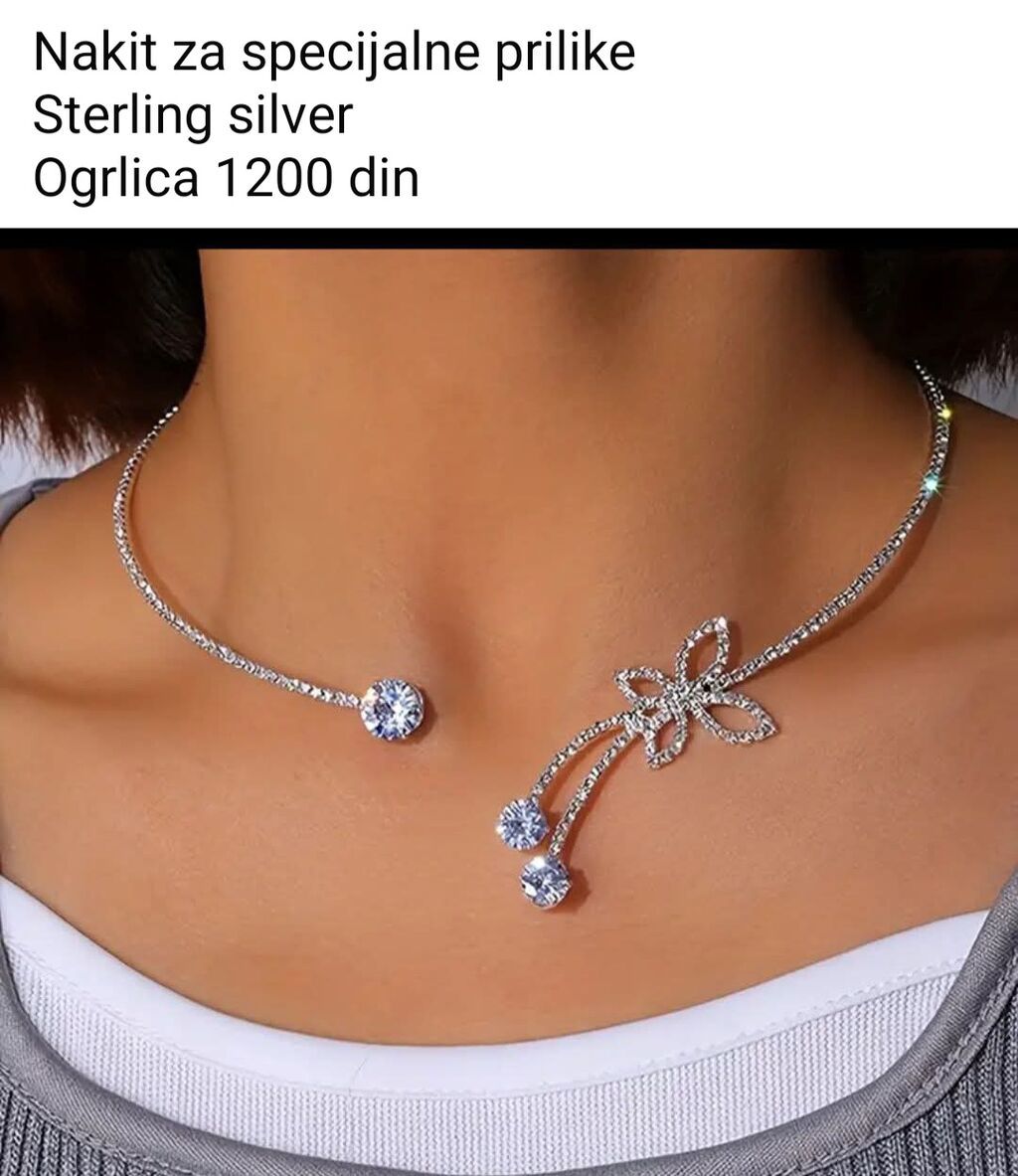 Ogrlica za specijalne prilike – sterling silver. Elegantna otvorena